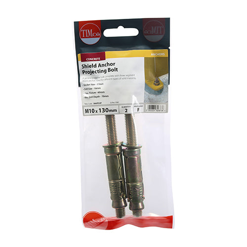 Anchor Proj. Bolt - M10:60P M10x130 Pack of 2